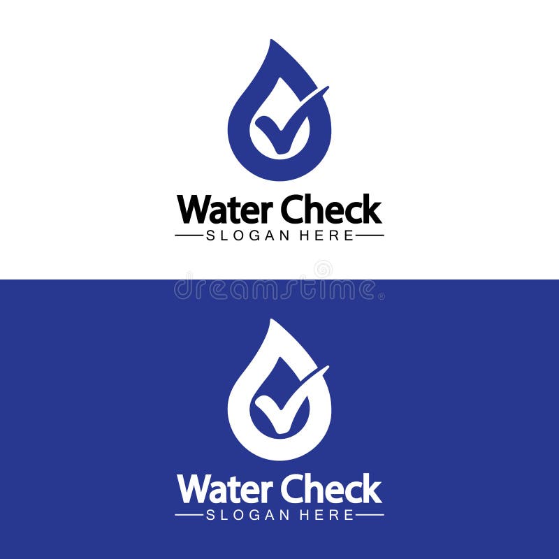 Water Drop Check Logo Vector Icon Illustration Stock Vector ...