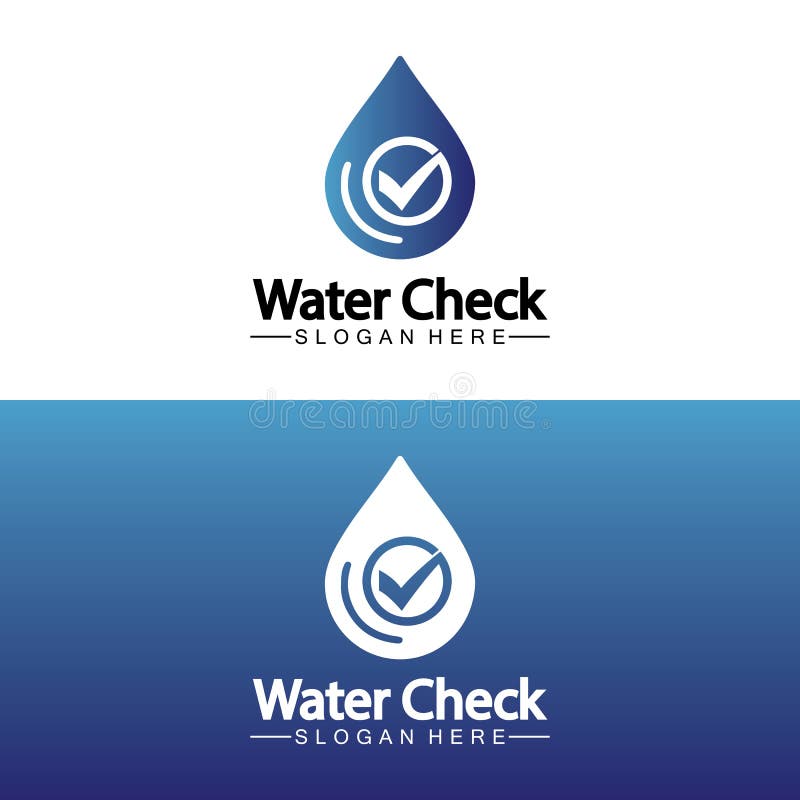 Water Drop Check Logo Vector Icon Illustration Stock Vector ...