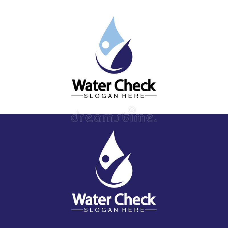 Water Drop Check Logo Vector Icon Illustration Stock Vector ...