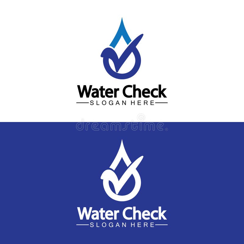 Water Drop Check Logo Vector Icon Illustration Stock Vector ...
