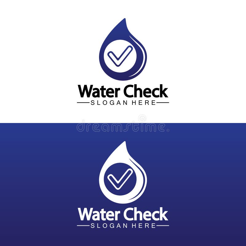 Water Drop Check Logo Vector Icon Illustration Stock Vector ...