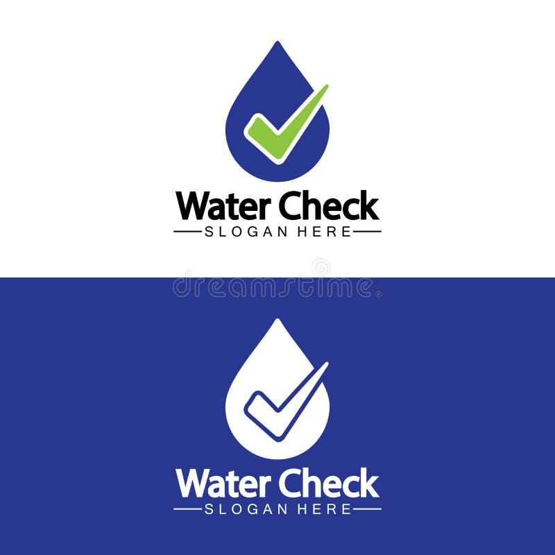Water Drop Check Logo Vector Icon Illustration Stock Vector ...
