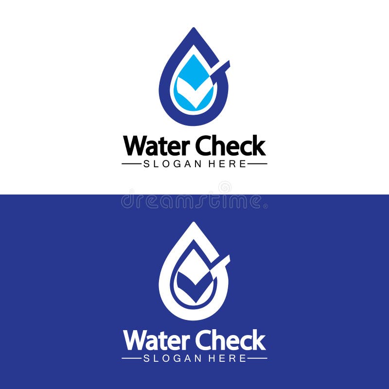 Water Drop Check Logo Vector Icon Illustration Stock Vector ...