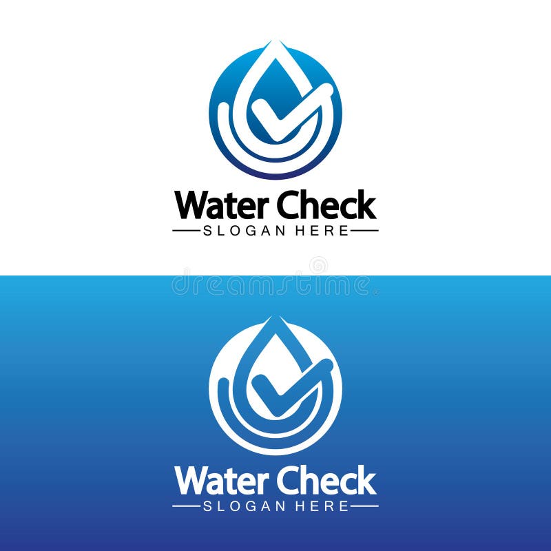 Water Drop Check Logo Vector Icon Illustration Stock Vector ...