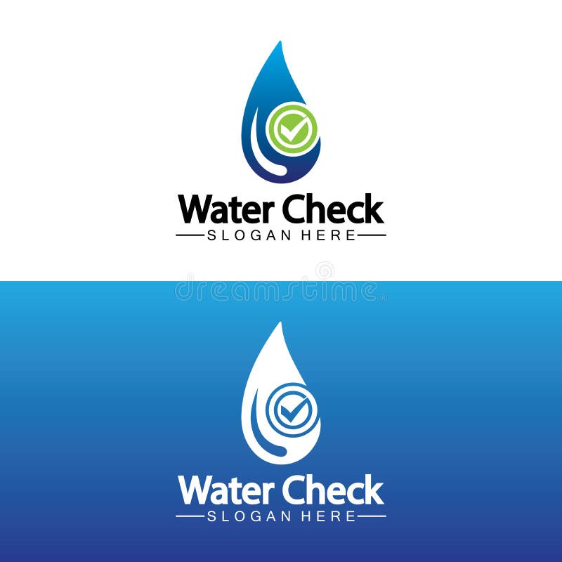 Water Drop Check Logo Vector Icon Illustration Stock Vector ...