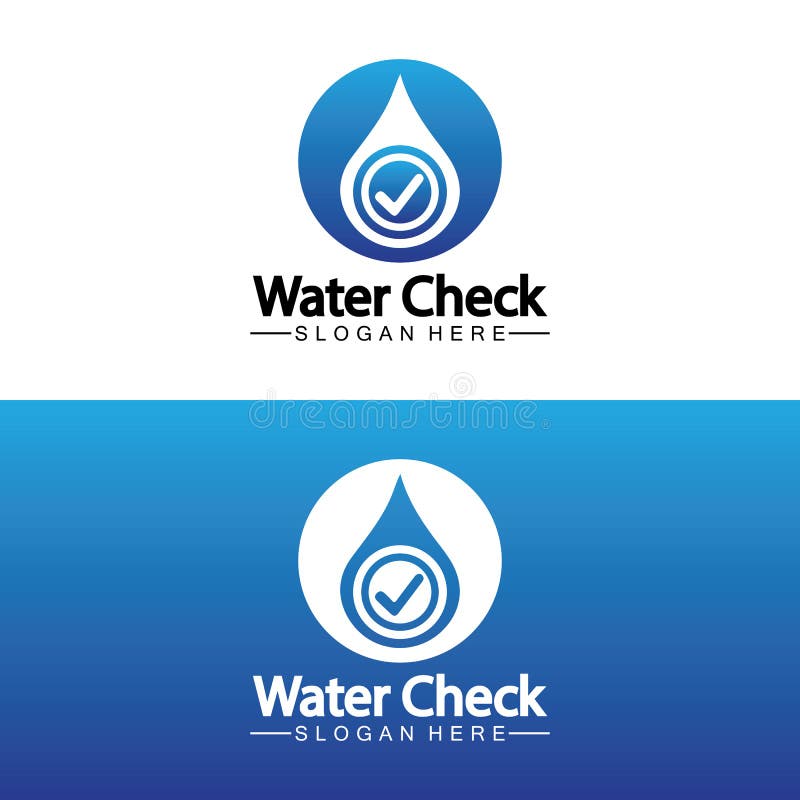 Water Drop Check Logo Vector Icon Illustration Stock Vector ...
