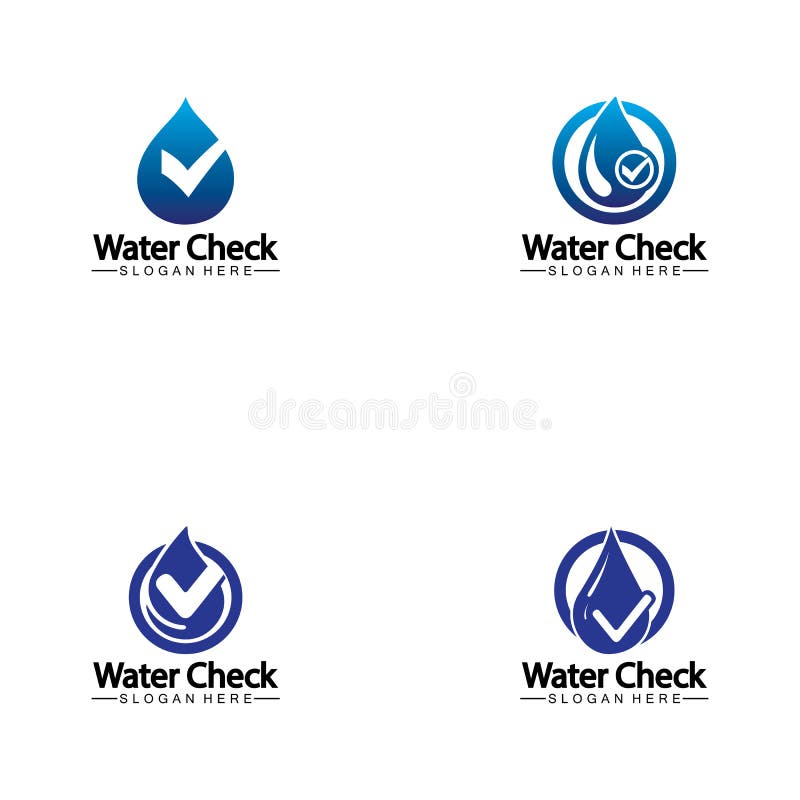 Water Drop Check Logo Vector Icon Illustration Stock Illustration ...