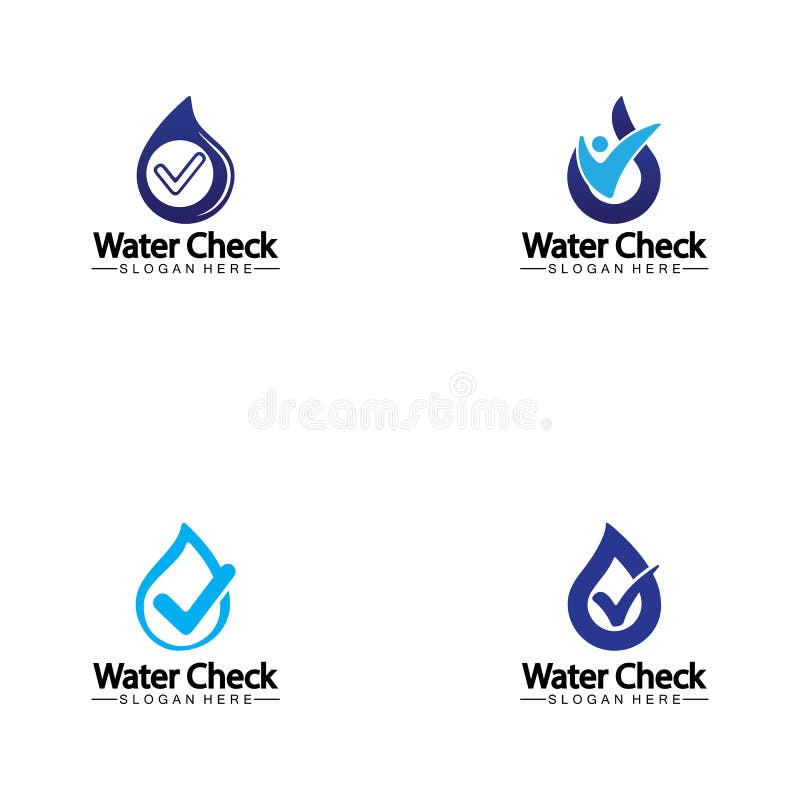 Water Drop Check Logo Vector Icon Illustration Stock Illustration ...