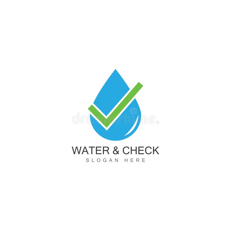 Water Drop Check Mark Icon Vector Illustration Design Template Web ...
