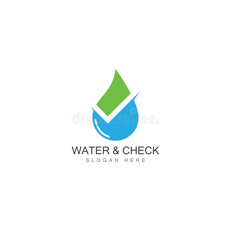 Water Drop Check Mark Icon Vector Illustration Design Template Web ...