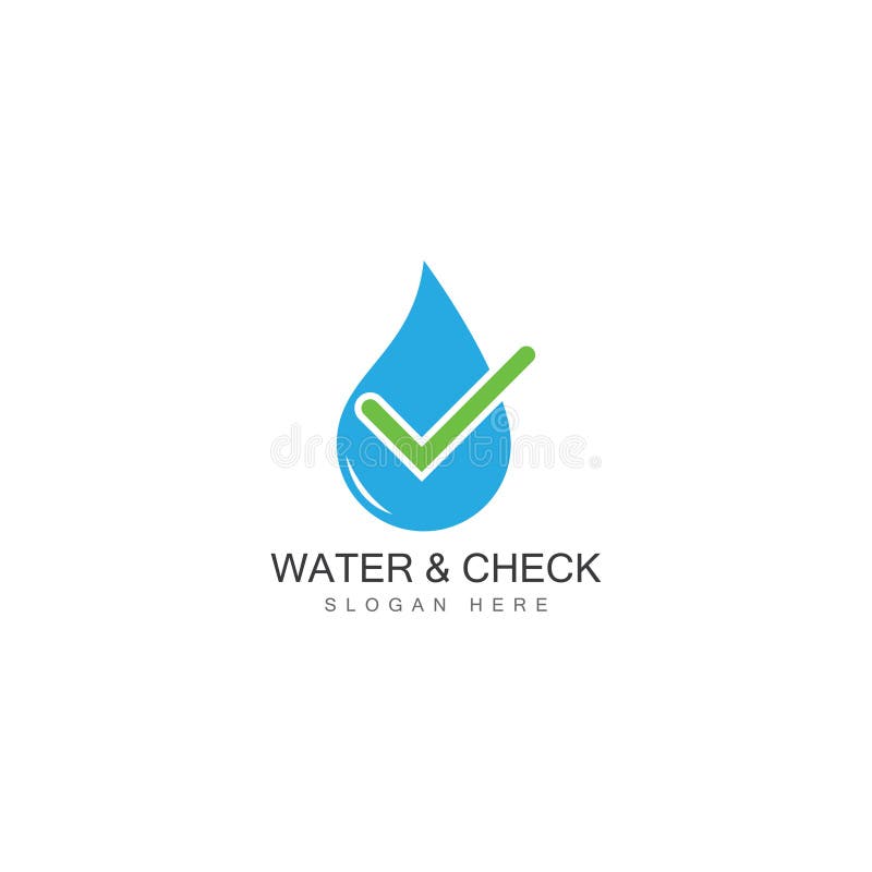 Water Drop Check Mark Icon Vector Illustration Design Template Web ...