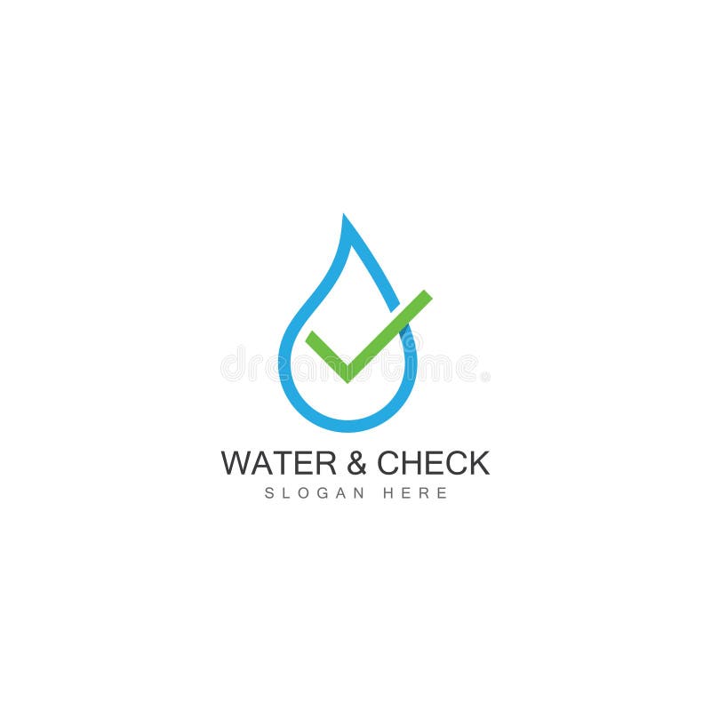 Water Drop Check Mark Icon Vector Illustration Design Template Web ...