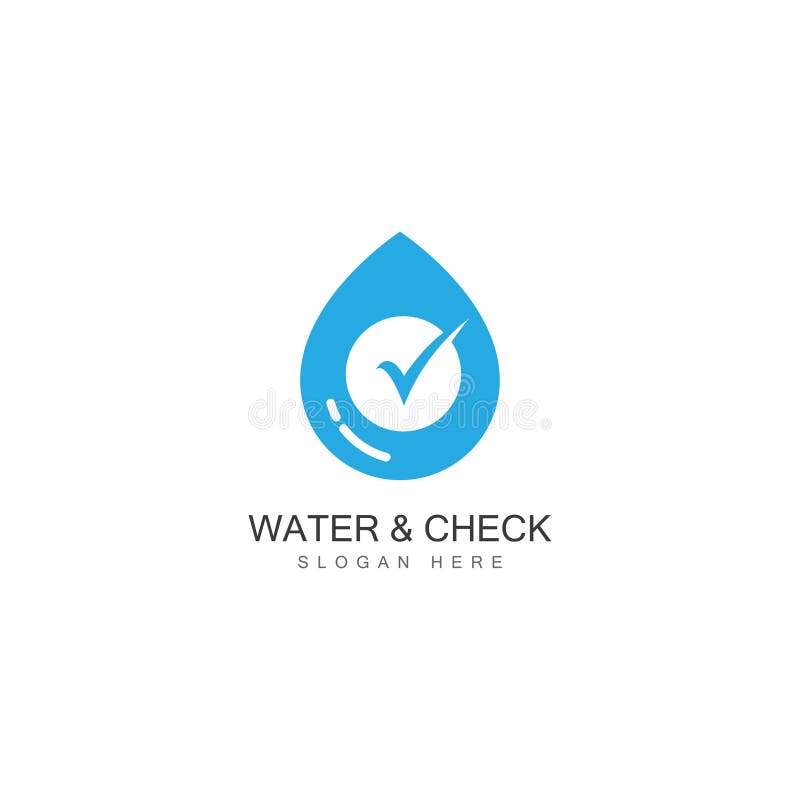 Water Drop Check Mark Icon Vector Illustration Design Template Web ...