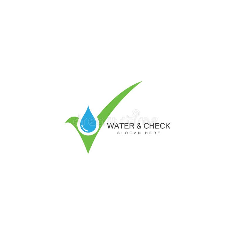 Water Drop Check Mark Icon Vector Illustration Design Template Web ...