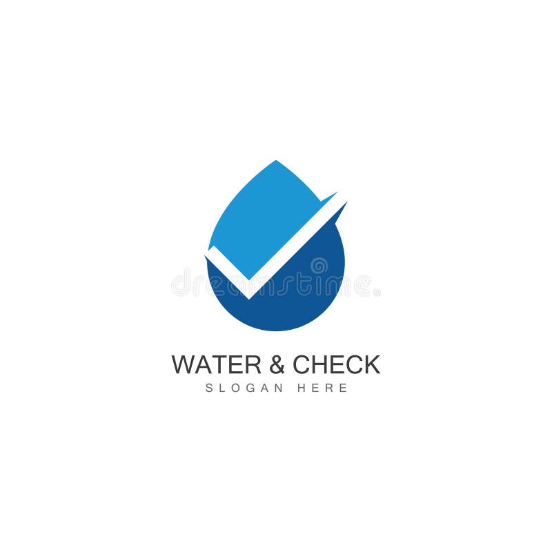 Water Drop Check Mark Icon Vector Illustration Design Template Web ...