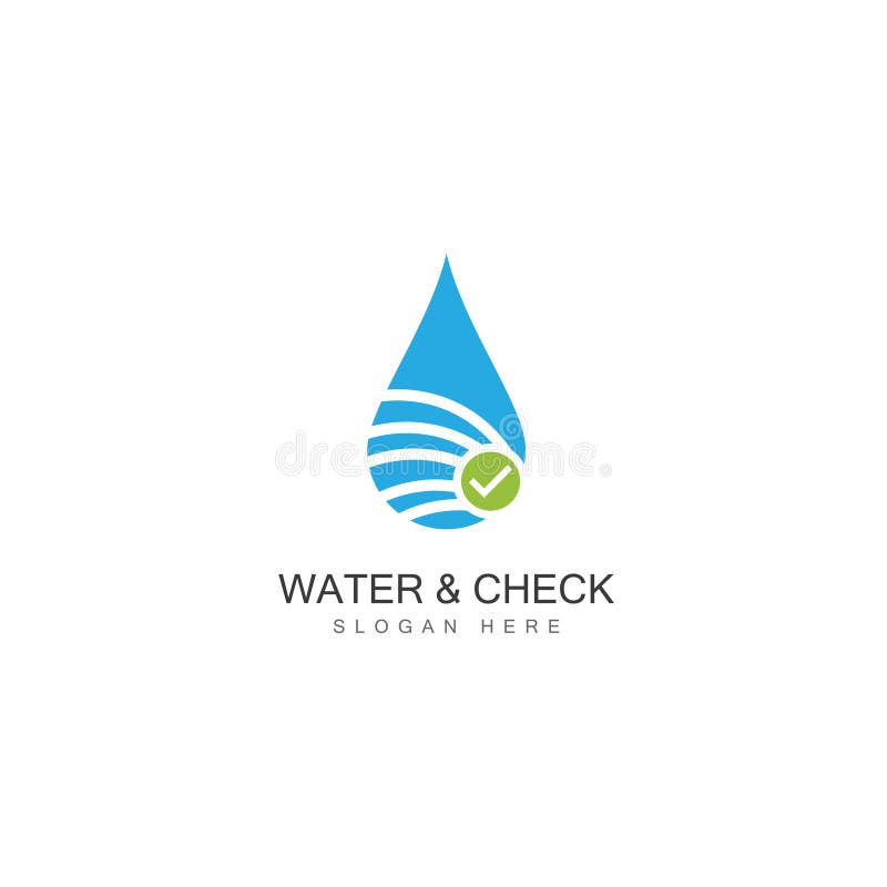 Water Drop Check Mark Icon Vector Illustration Design Template Web ...