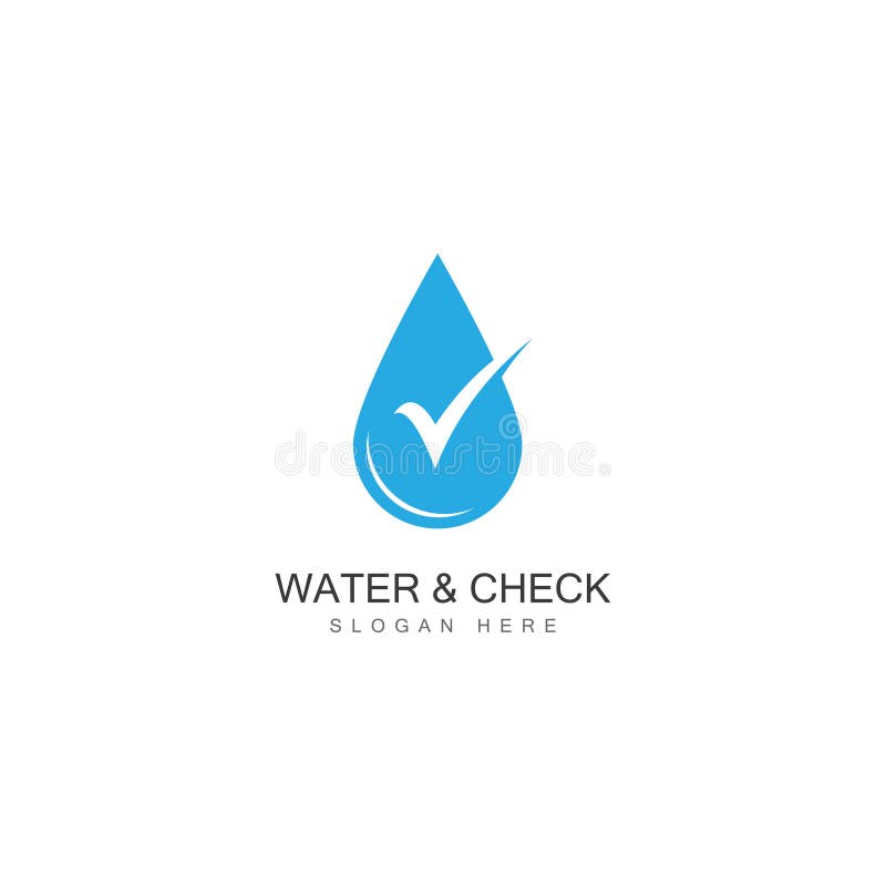Water Drop Check Mark Icon Vector Illustration Design Template Web ...