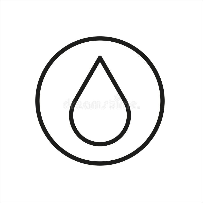 Water Drop in Circle. Liquid Purity Symbol. Clean Hydration Nature ...