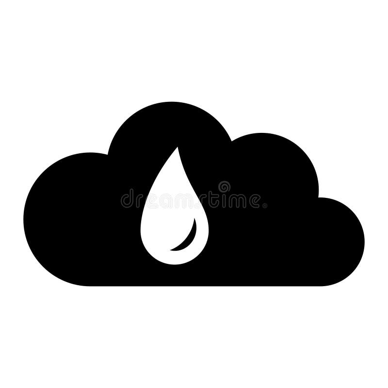 Water drop and cloud stock vector. Illustration of graphic - 169376039