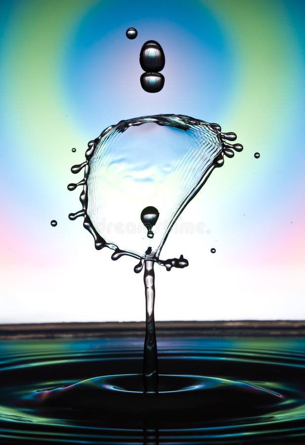 Water drop collision stock image. Image of droplet, splash - 34628421
