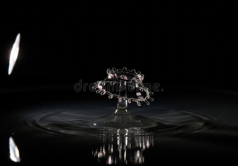 Water Drop Collision Creating a Beautiful Splash with a Crown Shape and ...