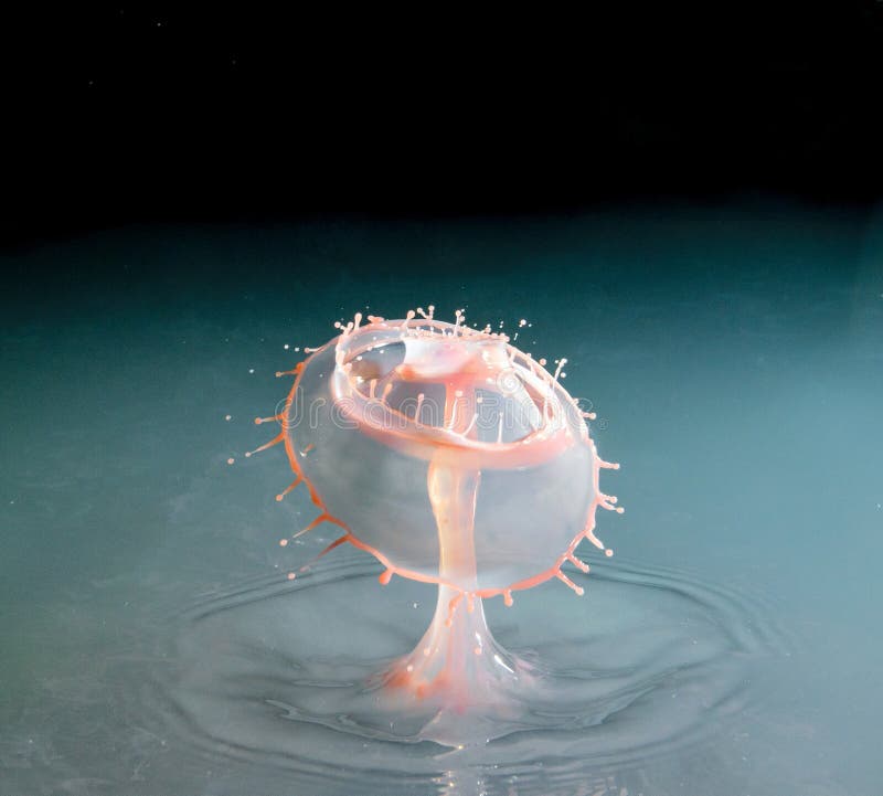 Water drop collision stock image. Image of wave, drops - 84959163