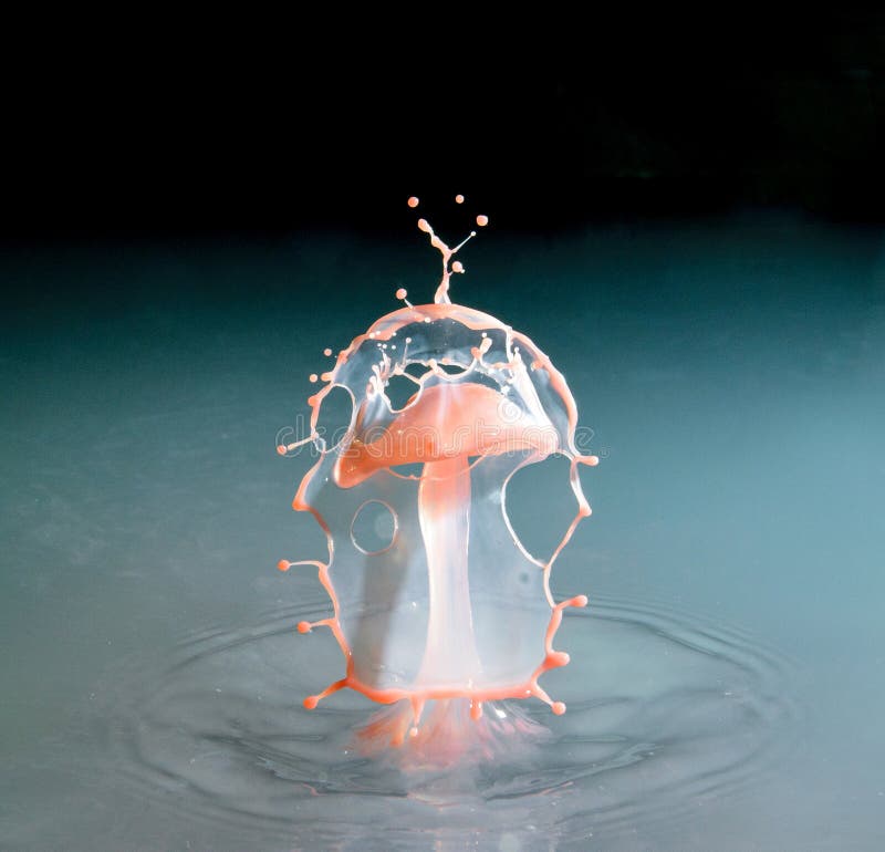 Water drop collision stock image. Image of closeup, ripple - 84959171