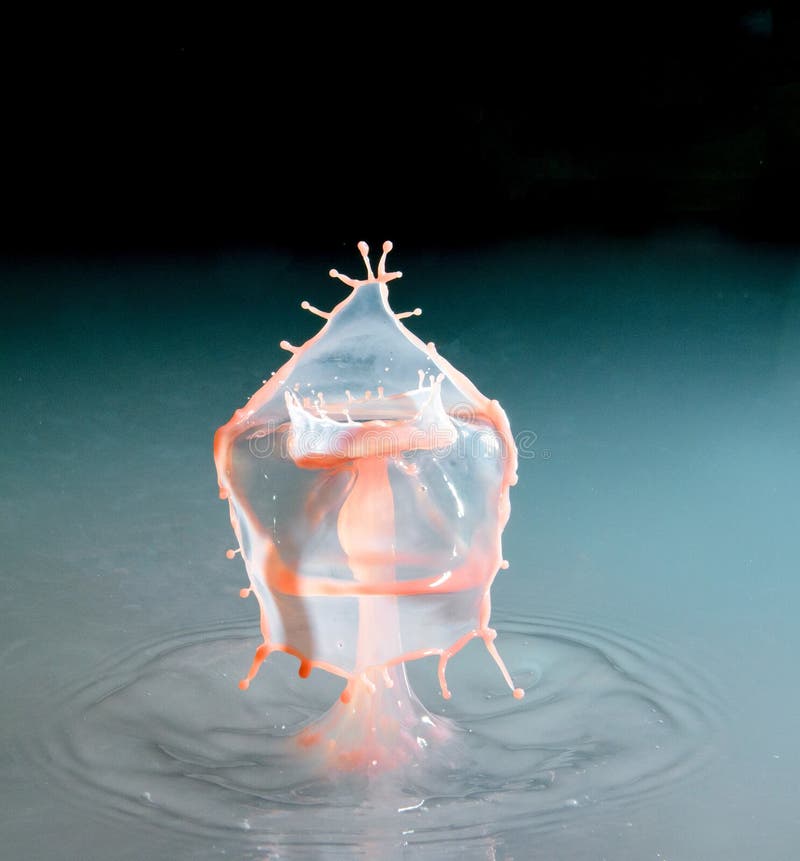 Water drop collision stock image. Image of drops, ripple - 84959189