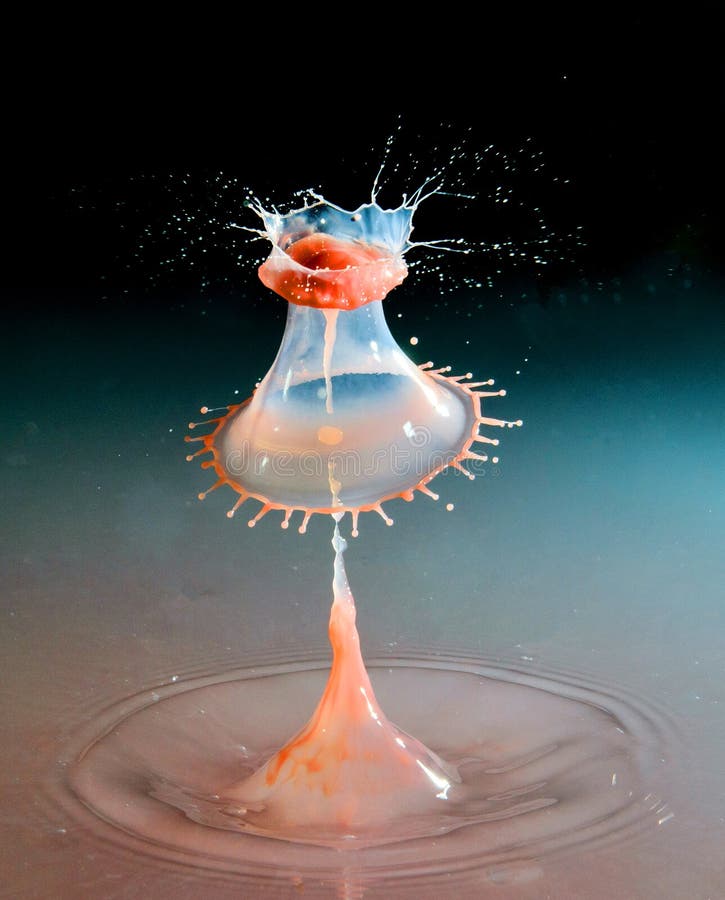 Water drop collision stock photo. Image of shape, reflection - 84959252