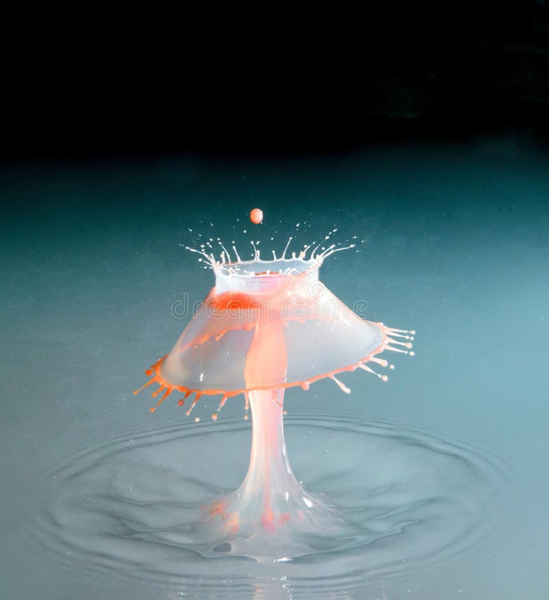 Water drop collision stock photo. Image of reflection - 84988960