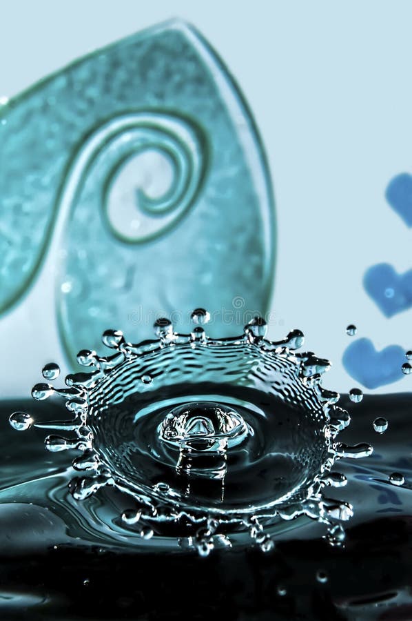 Water drop and waves stock image. Image of depth, closeup - 55435