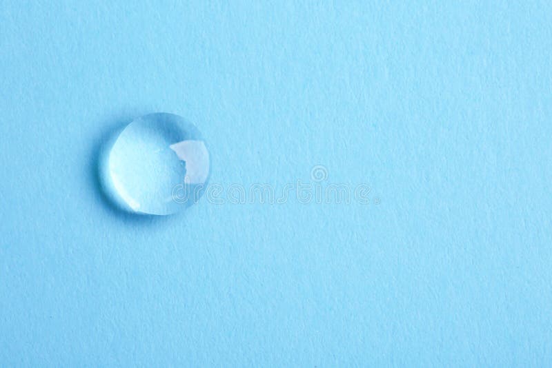 Water Drop on Color Background, Top View. Stock Image - Image of ...