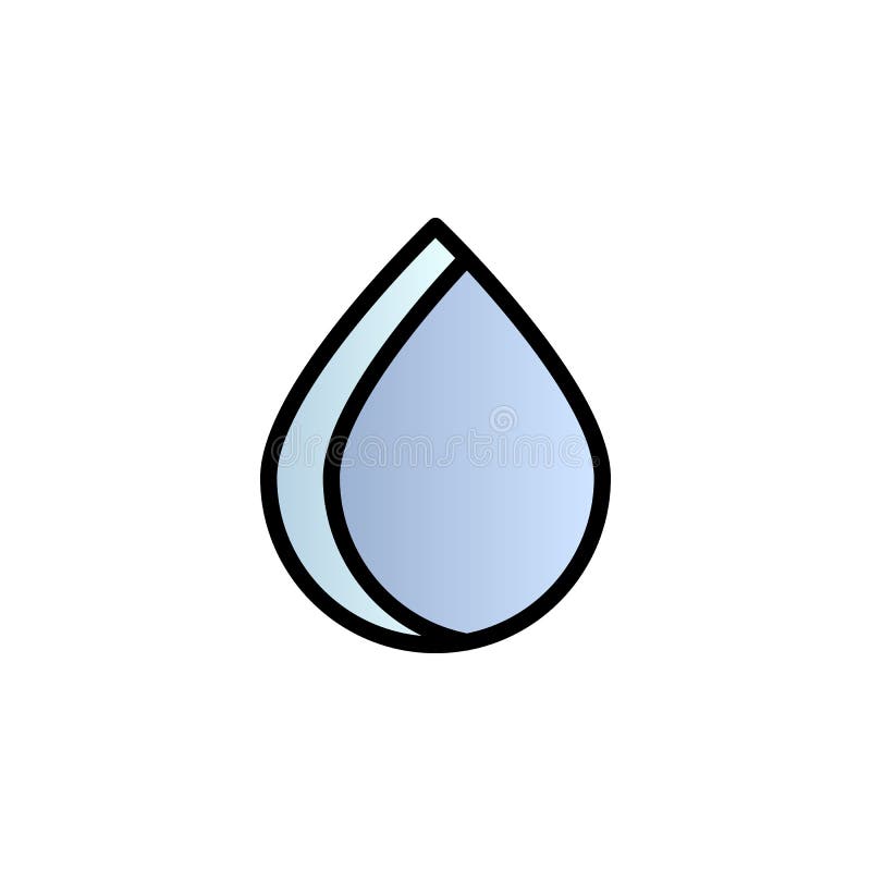 Water, Drop Color Gradient Vector Icon Stock Illustration ...