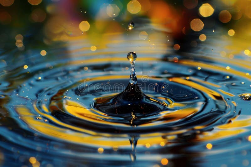 Water Drop on Colorful Backdrop Stock Photo - Image of clear, droplet ...