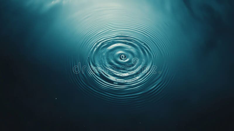 Circular Ripples Expanding Dark Blue Liquid Surface Stock Photos - Free ...
