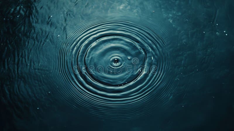 Water Drop Splashing Creating Concentric Ripples Transparent Background ...