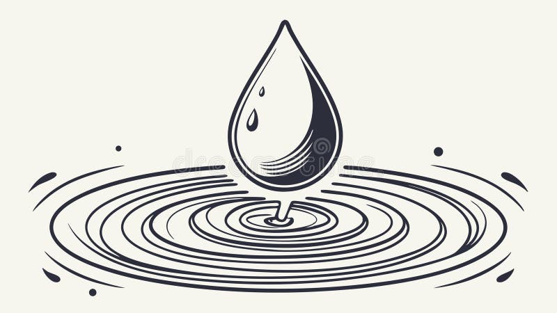 Water Drop Creating Ripples Illustration, Nature, Liquid, Purity ...