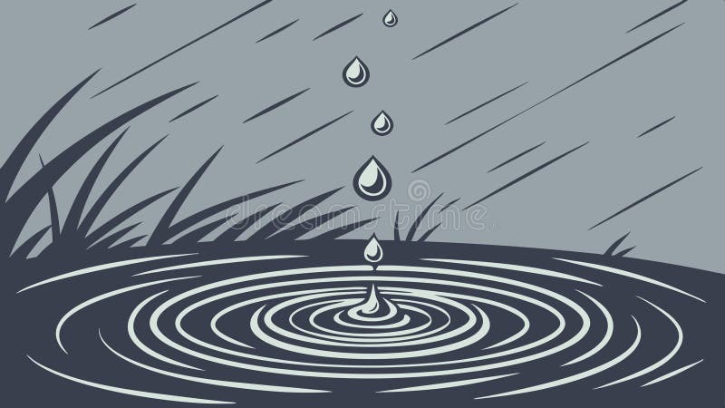 Water Drop and Ripples, Liquid Motion and Nature S Rhythm Vector Design ...