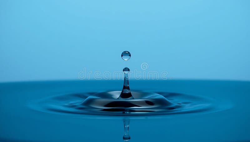 Water Drop Splash Surface, Liquid Motion Abstract, Stock Photo ...