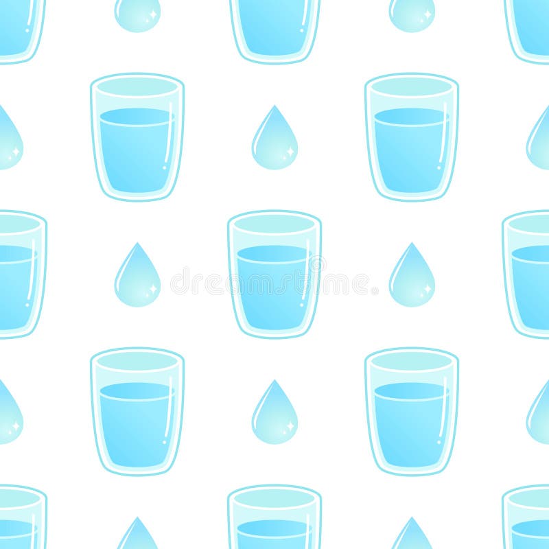 Water drop and cup pattern stock vector. Illustration of textile ...