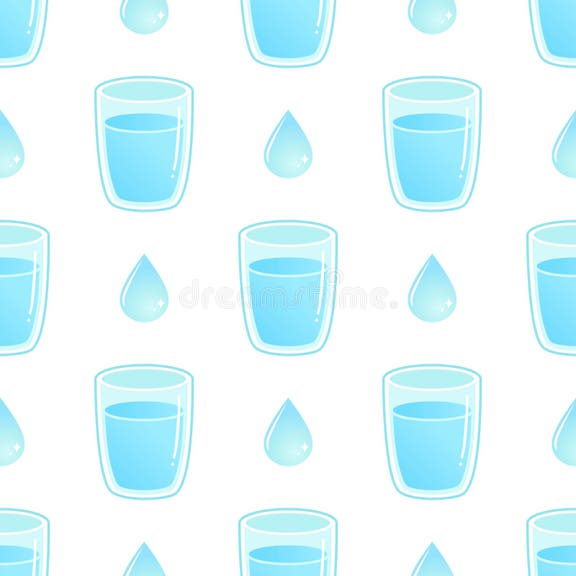 Water drop and cup pattern stock vector. Illustration of textile ...
