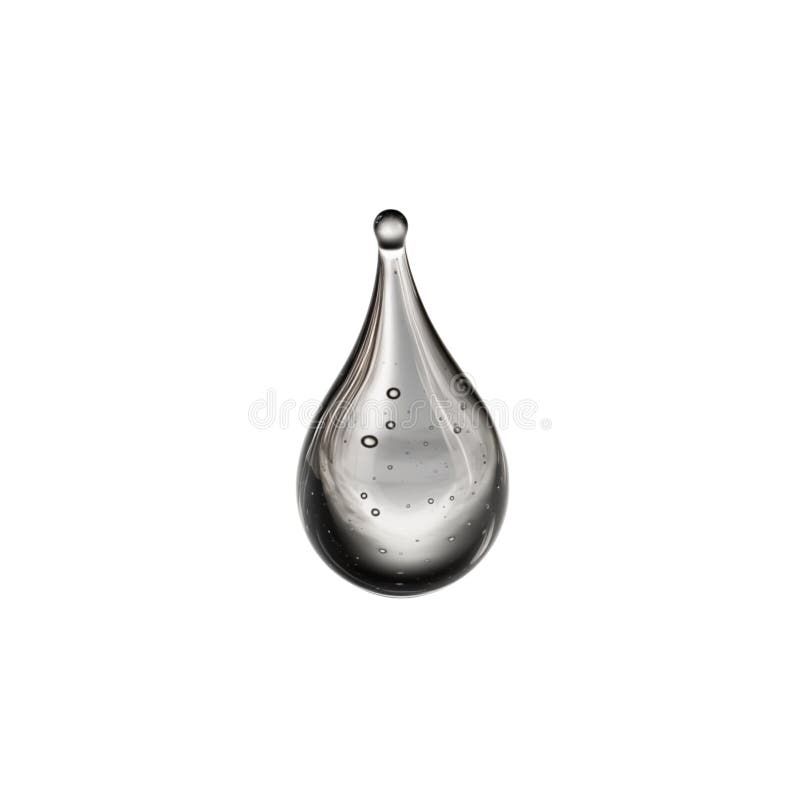 Water Drop Cut Out Isolated on White Background Stock Illustration ...