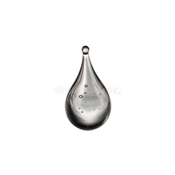Water Drop Cut Out Isolated on White Background Stock Illustration ...