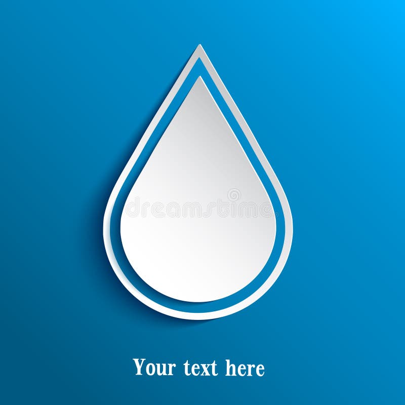Water drop cut-out paper stock vector. Illustration of bubble - 90302568