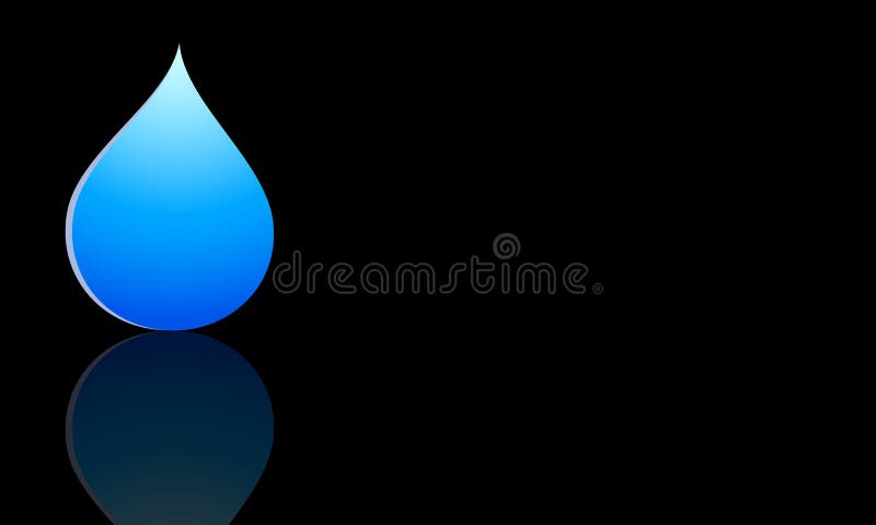 Water Drop on Dark Background Stock Illustration - Illustration of ...