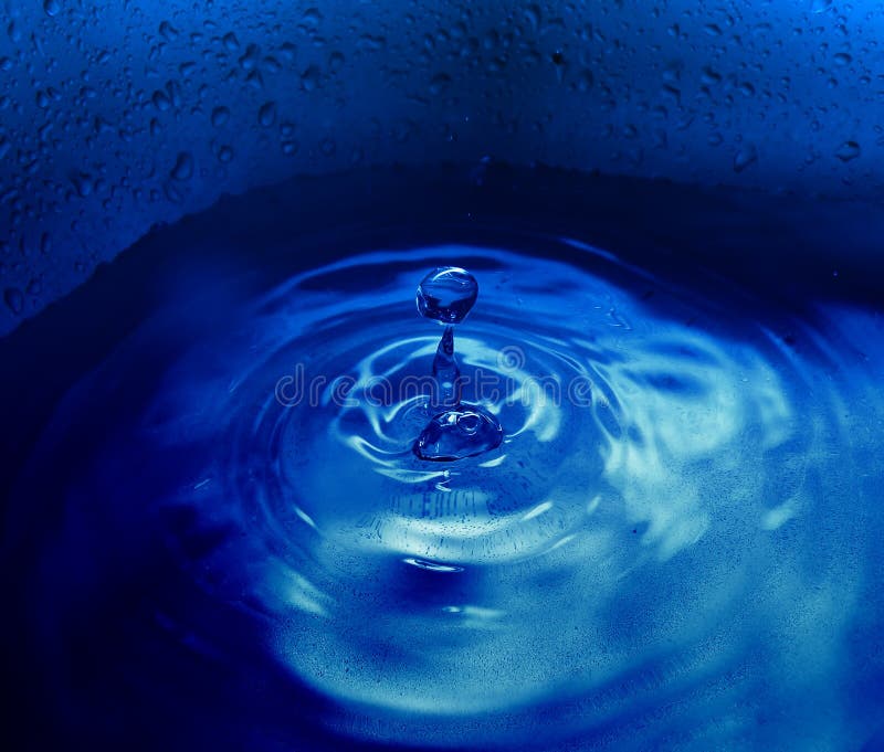 Water drop stock image. Image of blue, aqua, clear, macro - 35605661