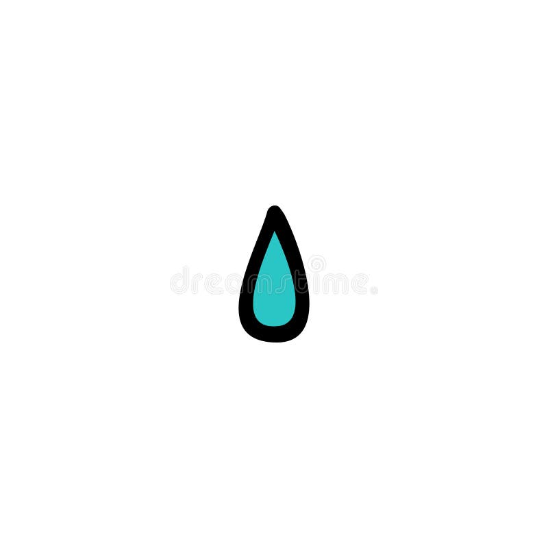 Water drop doodle icon stock illustration. Illustration of background ...