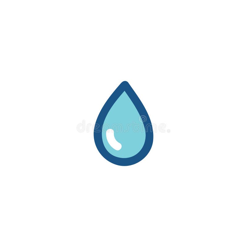 Water Drop Doodle Icon, Vector Illustration Stock Illustration ...