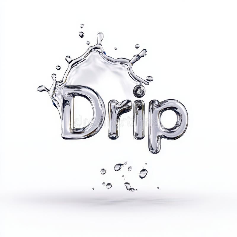 Water Drip Typography stock illustration. Illustration of pattern ...