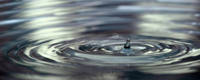 A water drop and ripple stock photo. Image of shadows - 207609704